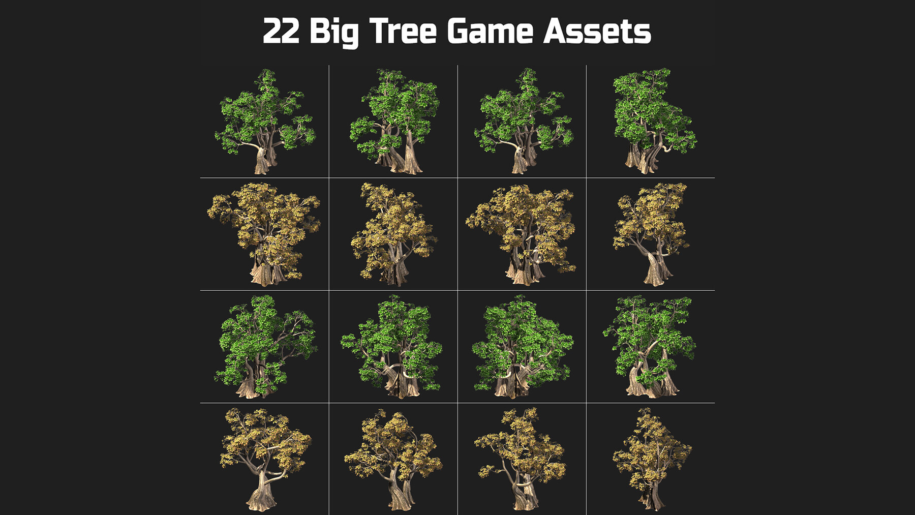 ArtStation - 22 Big Tree, Nature Collection Game Assets | Game Assets