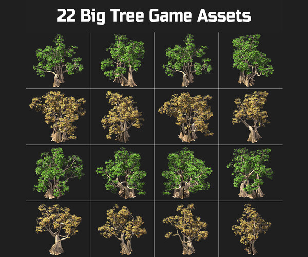 ArtStation - 22 Big Tree, Nature Collection Game Assets | Game Assets