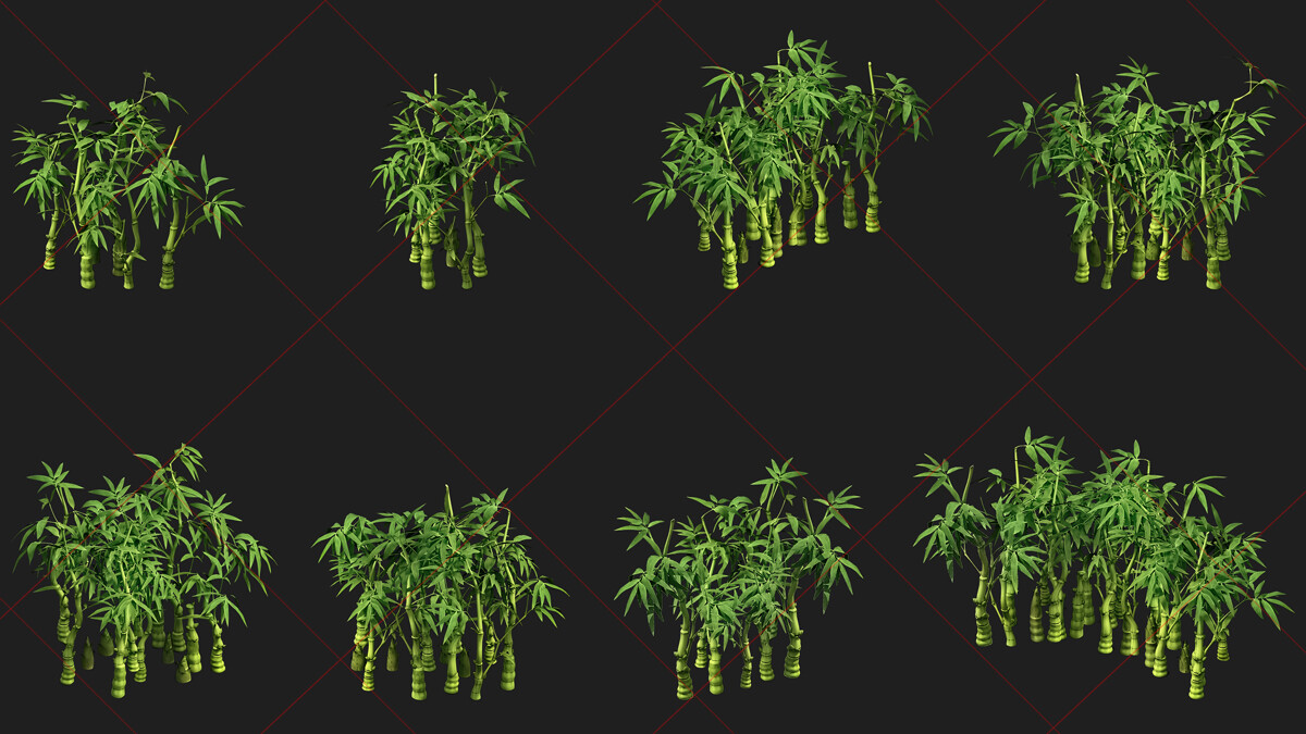 ArtStation - 16 Fantasy Bamboo Trees Game Assets | Game Assets