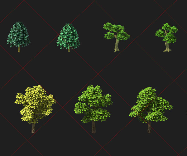 ArtStation - 26 Fantasy Cartoon Tree, Nature Game Assets | Game Assets