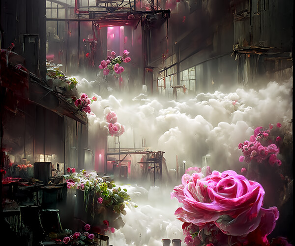ArtStation - abandoned rose factory Illustration Set | Artworks