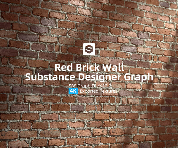 ArtStation - Red Brick Wall Material | Substance Designer Graph | Resources