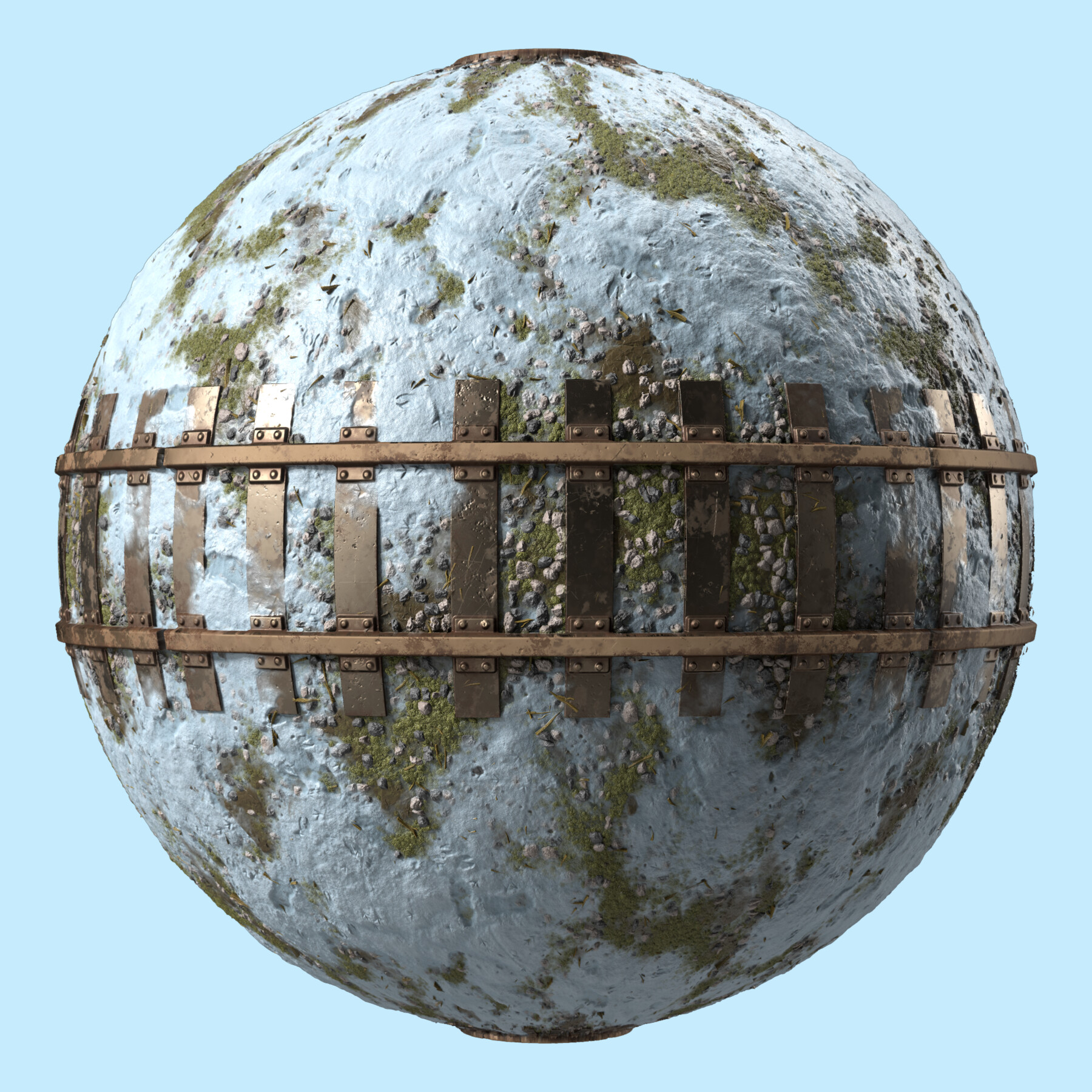 ArtStation - Railroad Materials 3- railroad track Snowy, Sbsar Pbr 4k ...