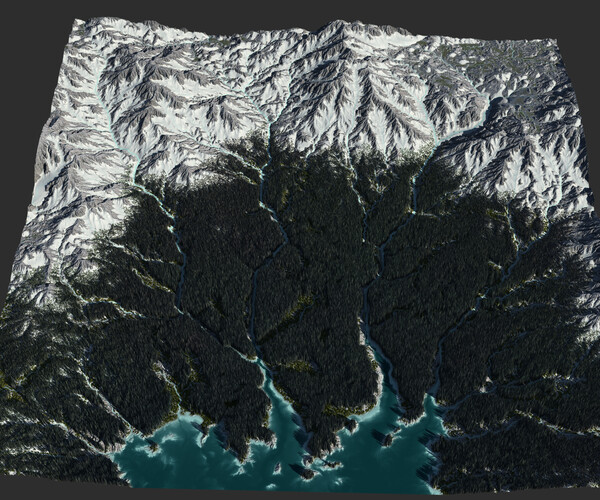 ArtStation - Boreal Forests Terrains Collection Vol.1 | 12 Terrains at 8k resolution, Heightmaps ...