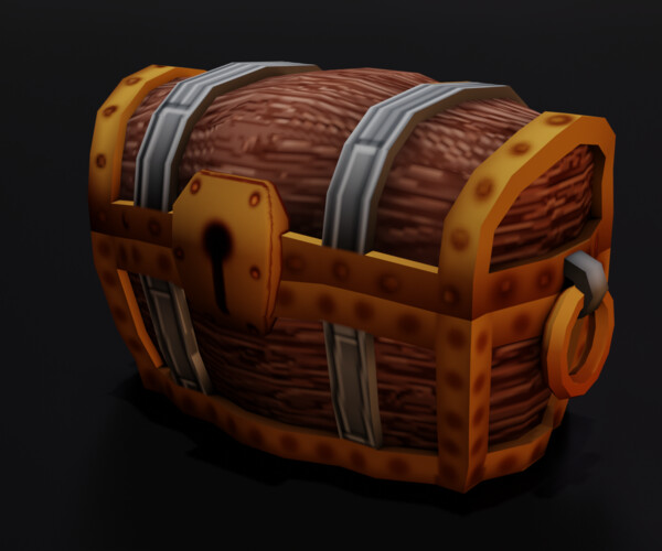 ArtStation - CARTOON TREASURE CHEST BOX LOW POLY GAMEREADY 3D MODEL ...