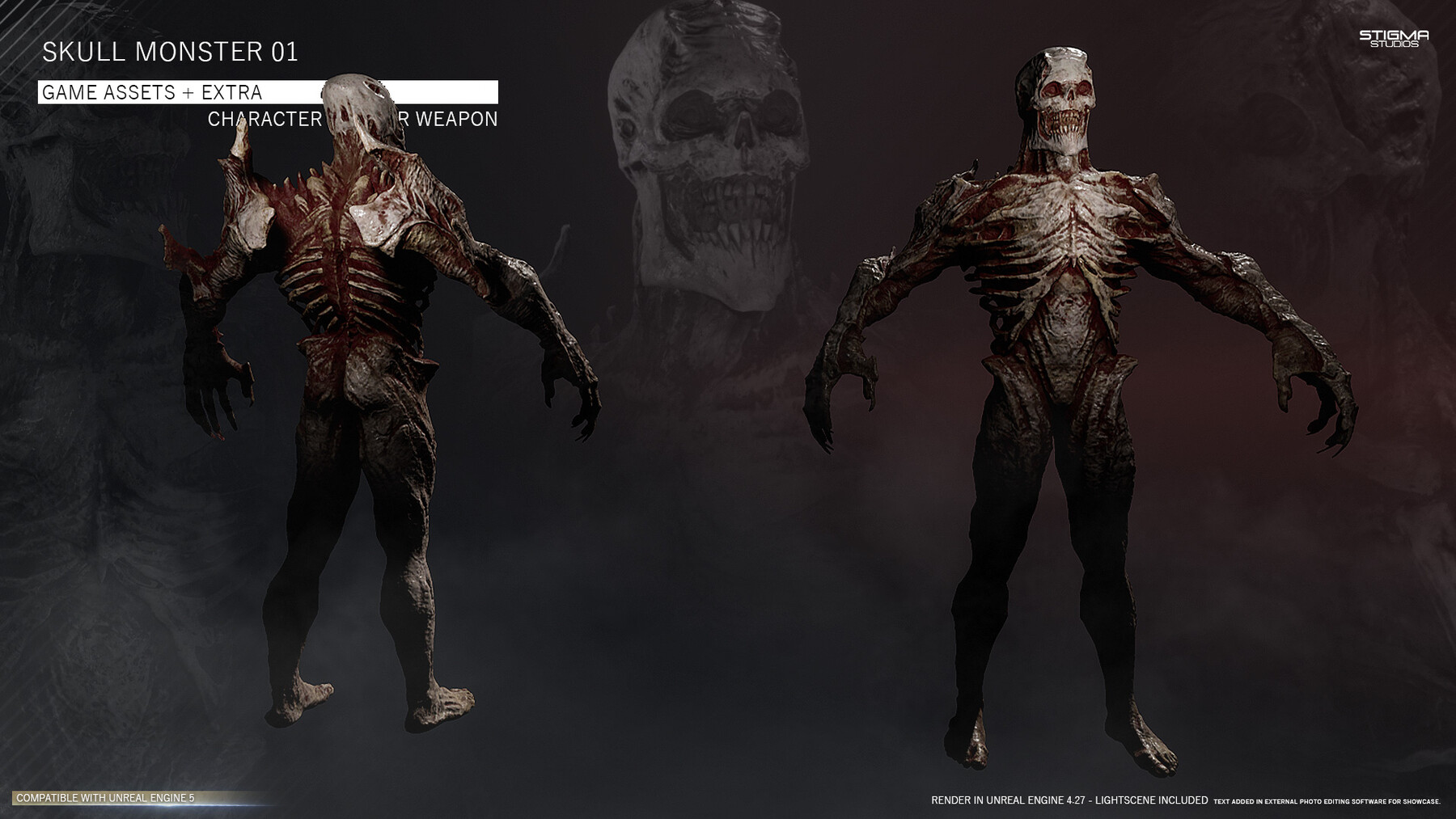 ArtStation - Skull Monster 01 - Game Assets + Extra | Game Assets