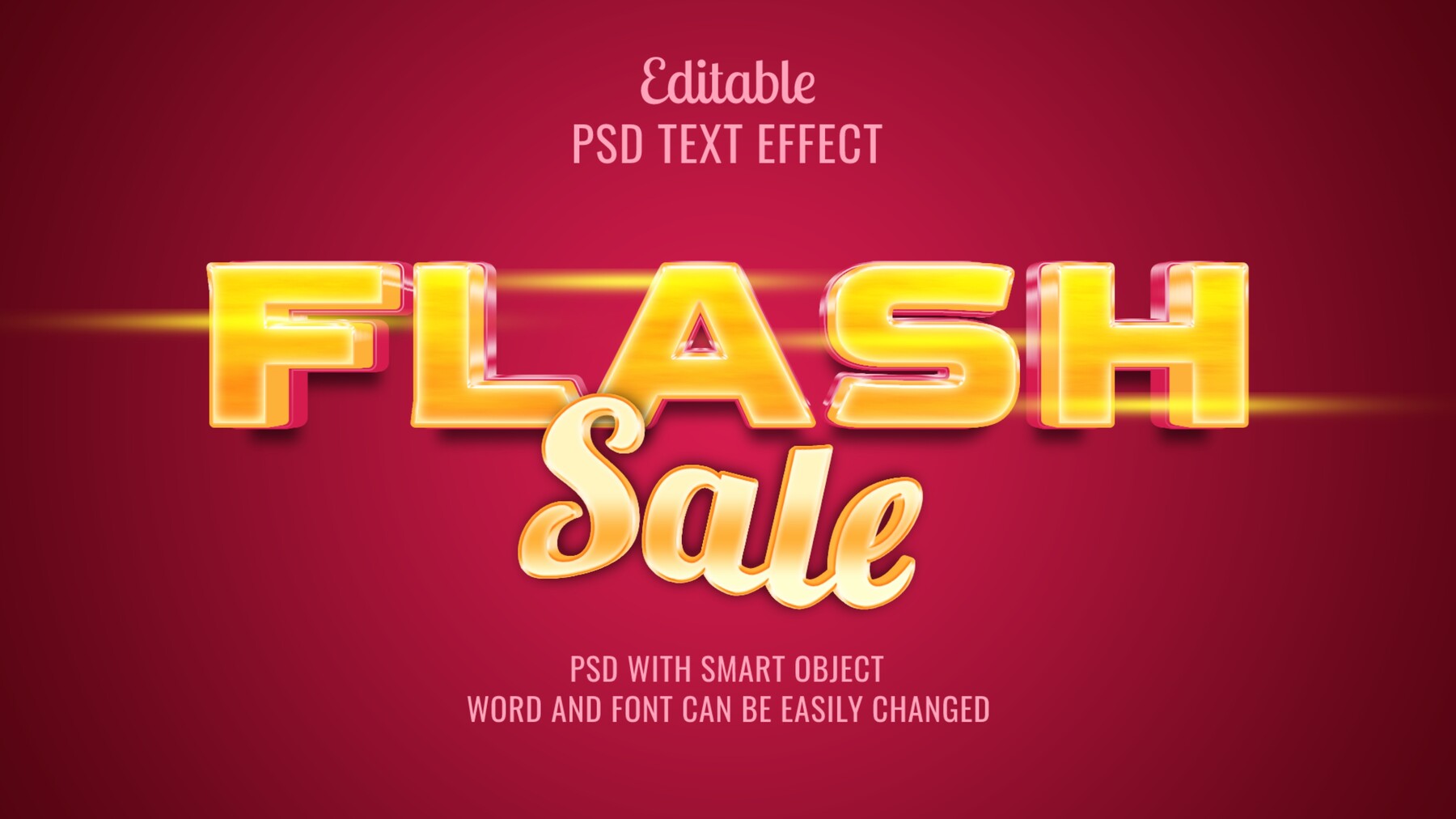 ArtStation - 3D Flash Sale PSD fully editable text effect. Layer style ...