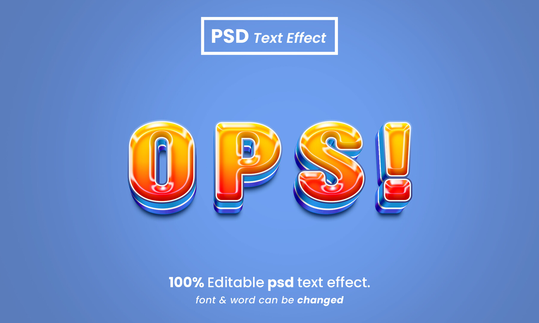 ArtStation - 3D Ops PSD fully editable text effect. Layer style PSD ...