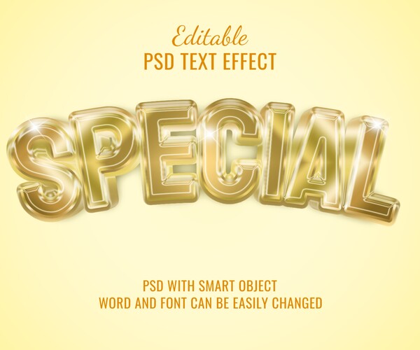 ArtStation - 3D Special PSD fully editable text effect. Layer style PSD ...