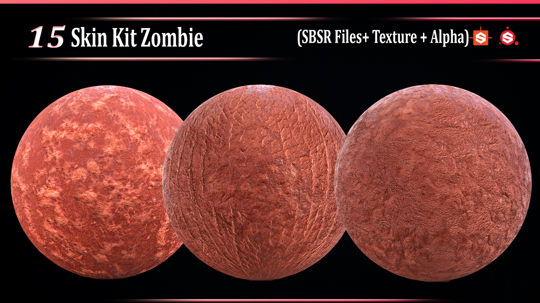 ArtStation - 15 Wounded Skin & Zombie Materials (SBSAR & Textures).Vol2 ...