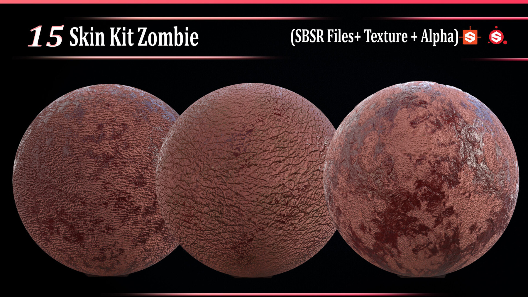 ArtStation - 15 Wounded Skin & Zombie Materials (SBSAR & Textures).Vol2 ...