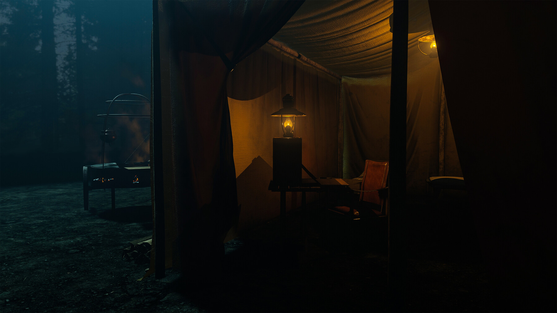 ArtStation - Camping Tent with props | Game Assets