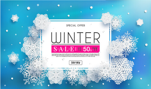 ArtStation - Winter sales banner design.with a seasonal cold weather ...