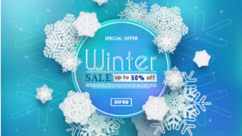 ArtStation - Winter sales banner design.with a seasonal cold weather ...