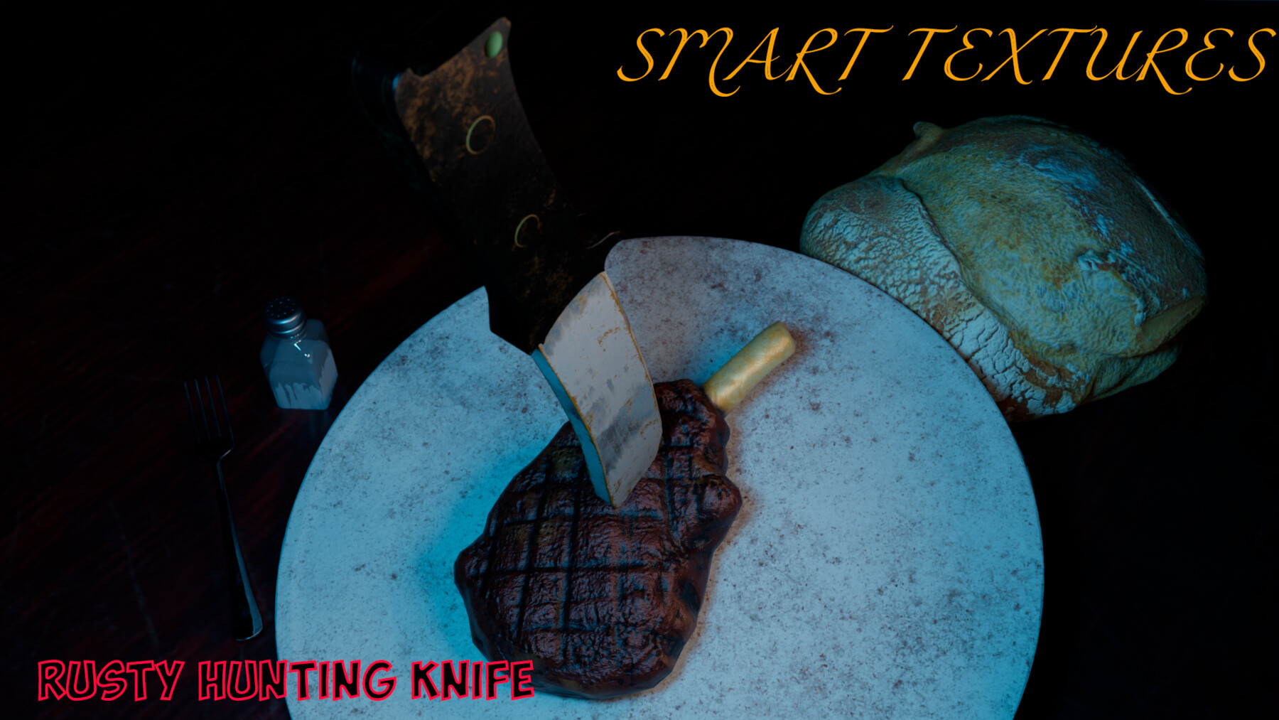 ArtStation - Rusty hunting knife | Game Assets