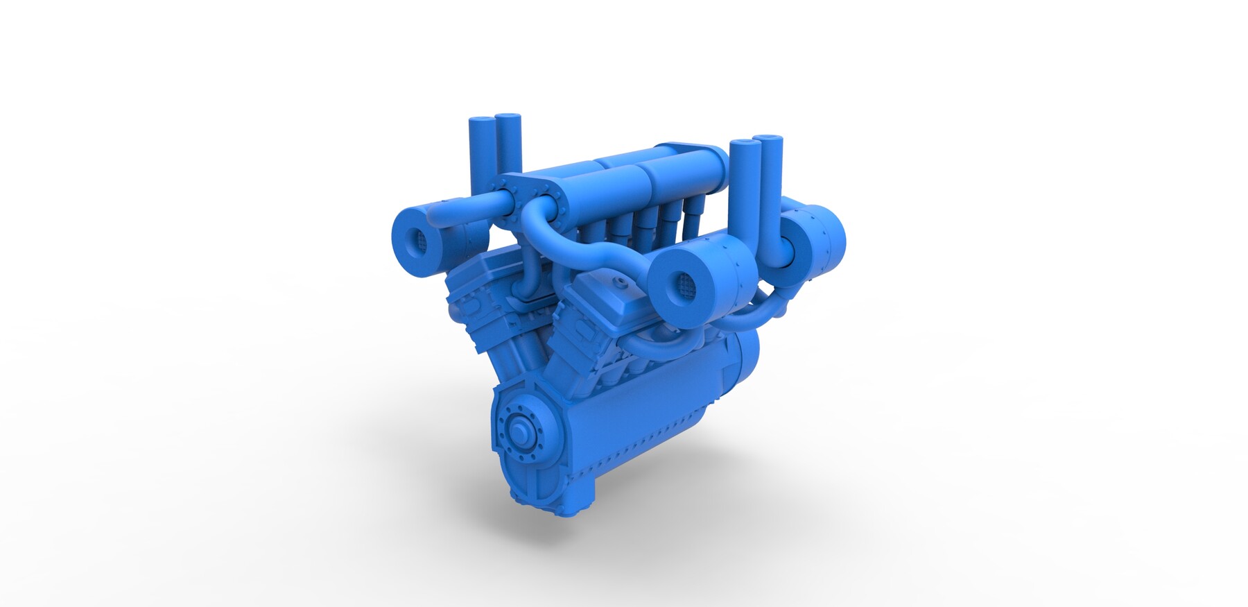ArtStation - 3D printable Diecast Turbo engine V12 for pulling tractor ...
