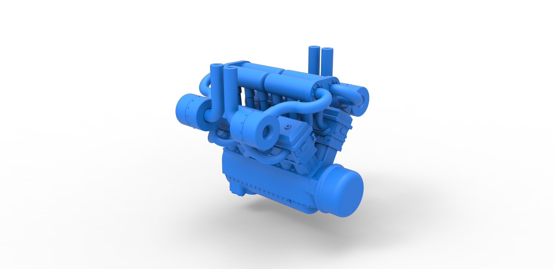 ArtStation - 3D printable Diecast Turbo engine V12 for pulling tractor ...