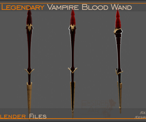ArtStation - Wand Parts, plus Bonus Vampire Wand! | Game Assets
