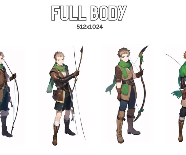 ArtStation - Male Archer (Emerald Arrow) - Fantasy Job Class Character ...