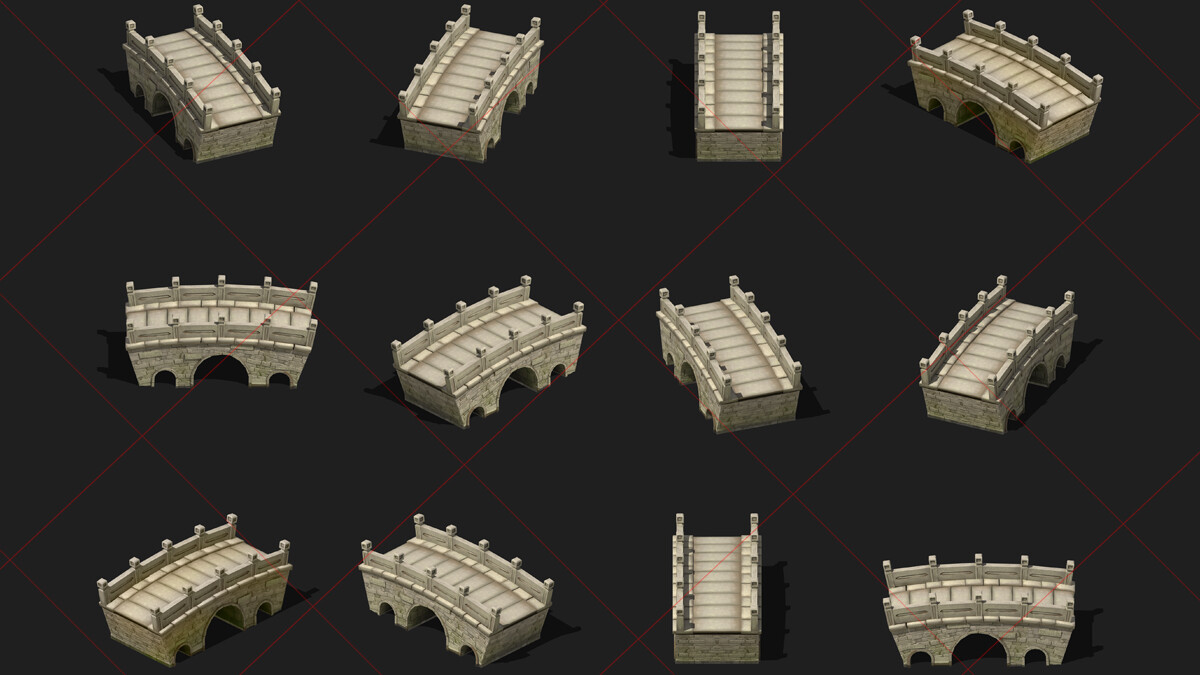 ArtStation - 42 Fantasy Bridge Construction Game Assets | Game Assets