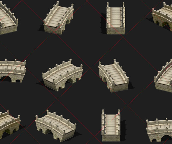 ArtStation - 42 Fantasy Bridge Construction Game Assets | Game Assets