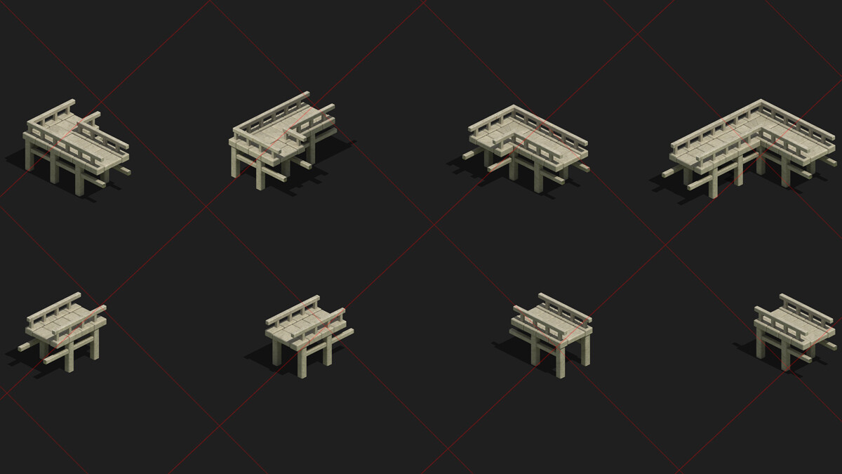 ArtStation - 42 Fantasy Bridge Construction Game Assets | Game Assets