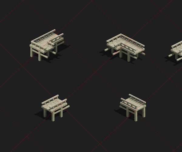 ArtStation - 42 Fantasy Bridge Construction Game Assets | Game Assets