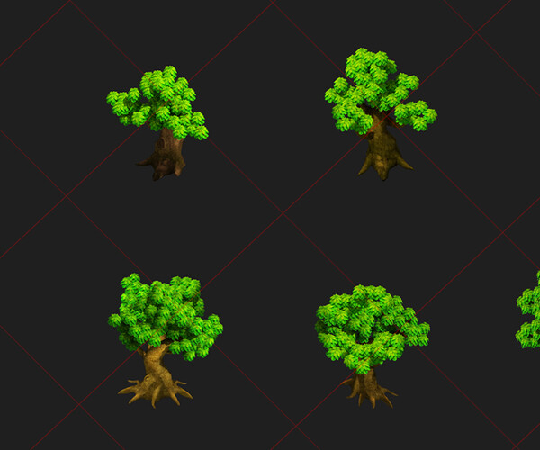 ArtStation - 26 Fantasy Tree Nature Collection Game Assets | Game Assets