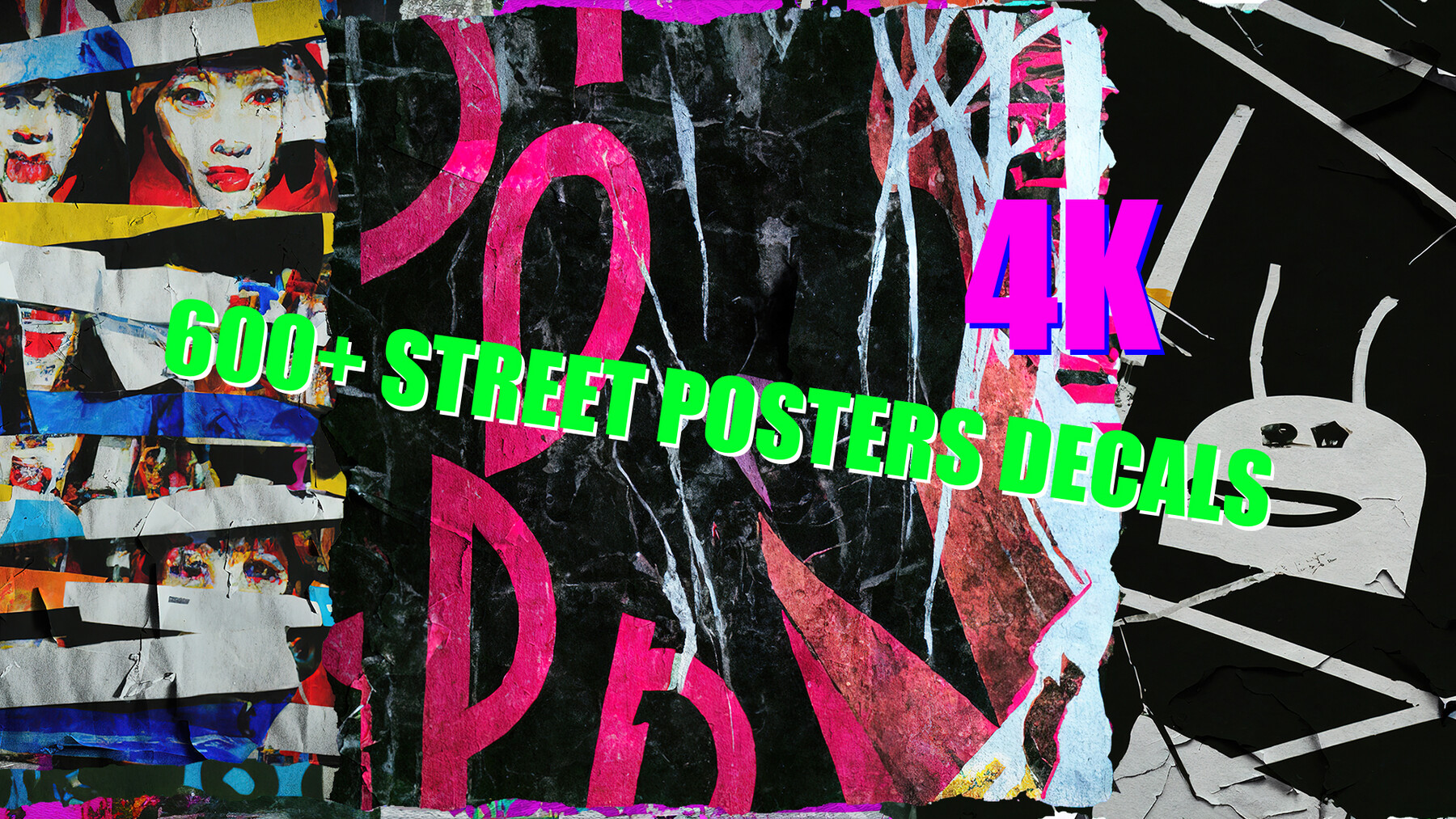 ArtStation - 600+ Street Posters Decals | Game Assets