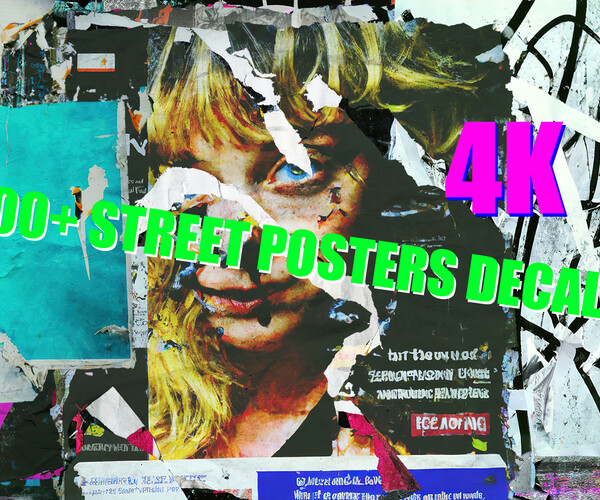 ArtStation - 600+ Street Posters Decals | Game Assets