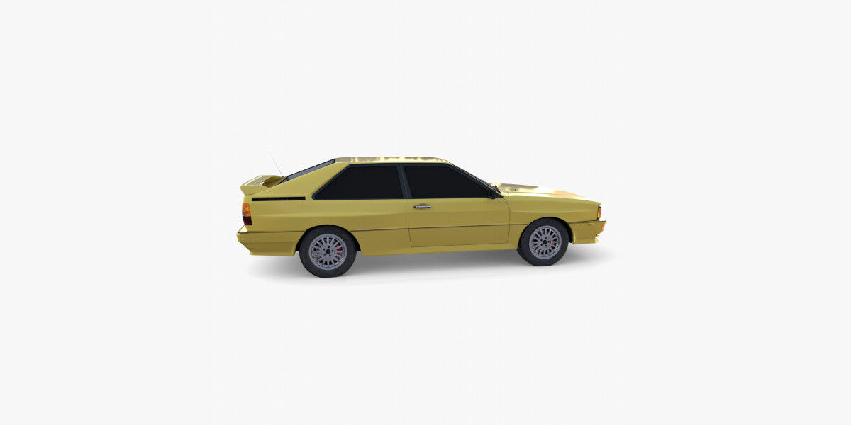 ArtStation - Generic 80s Coupe with interior | Game Assets