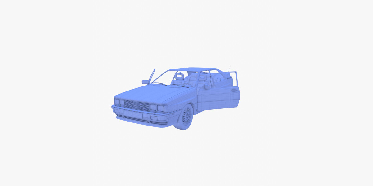 ArtStation - Generic 80s Coupe with interior | Game Assets