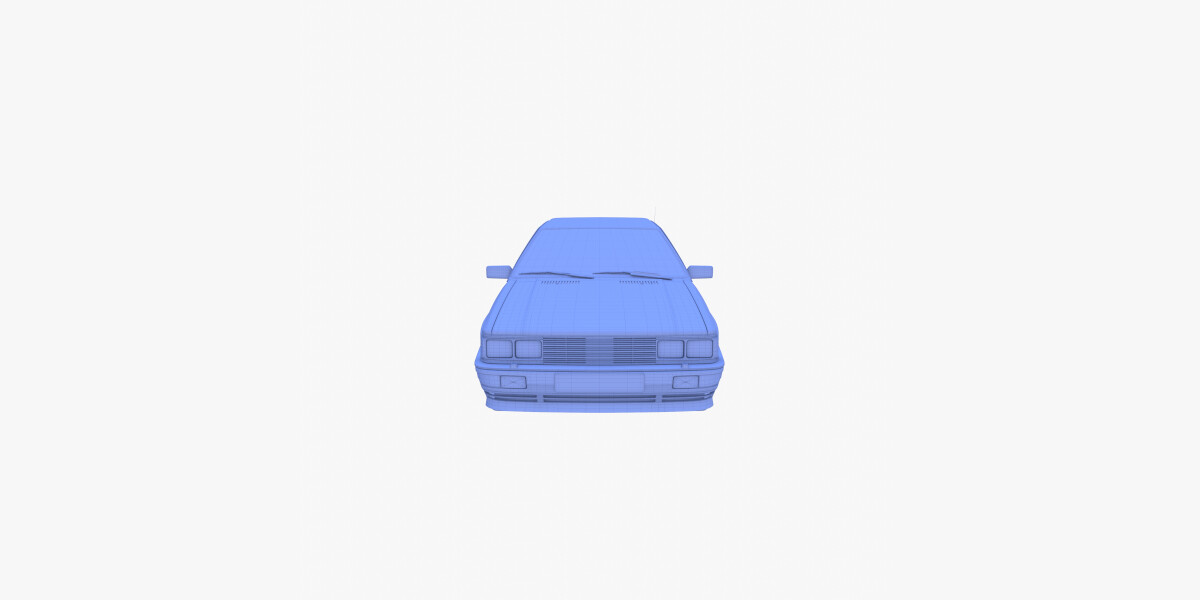 ArtStation - Generic 80s Coupe with interior | Game Assets