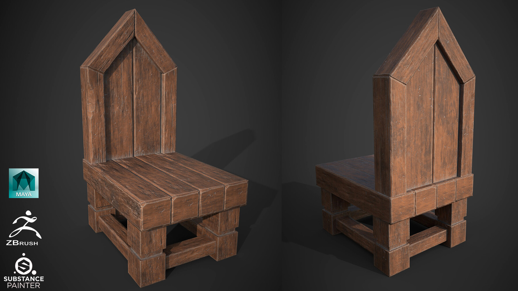 ArtStation - medieval chair | Game Assets