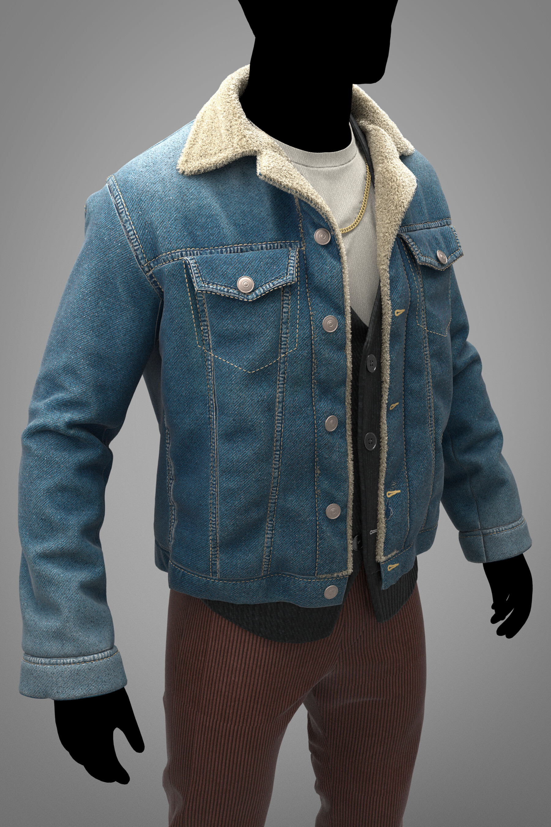 ArtStation - Denim Jacket Outfit | Game Assets