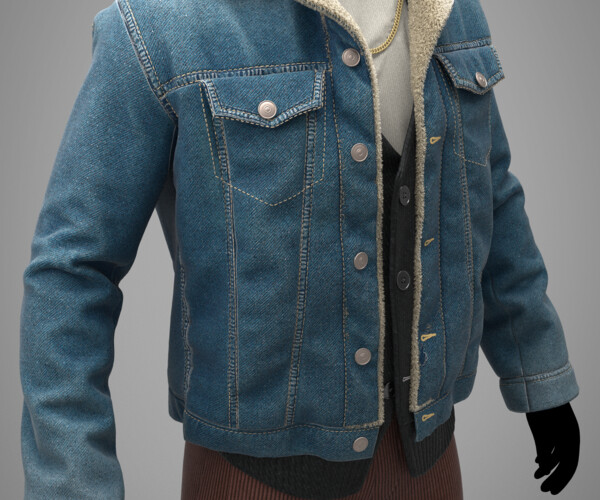 ArtStation - Denim Jacket Outfit | Game Assets