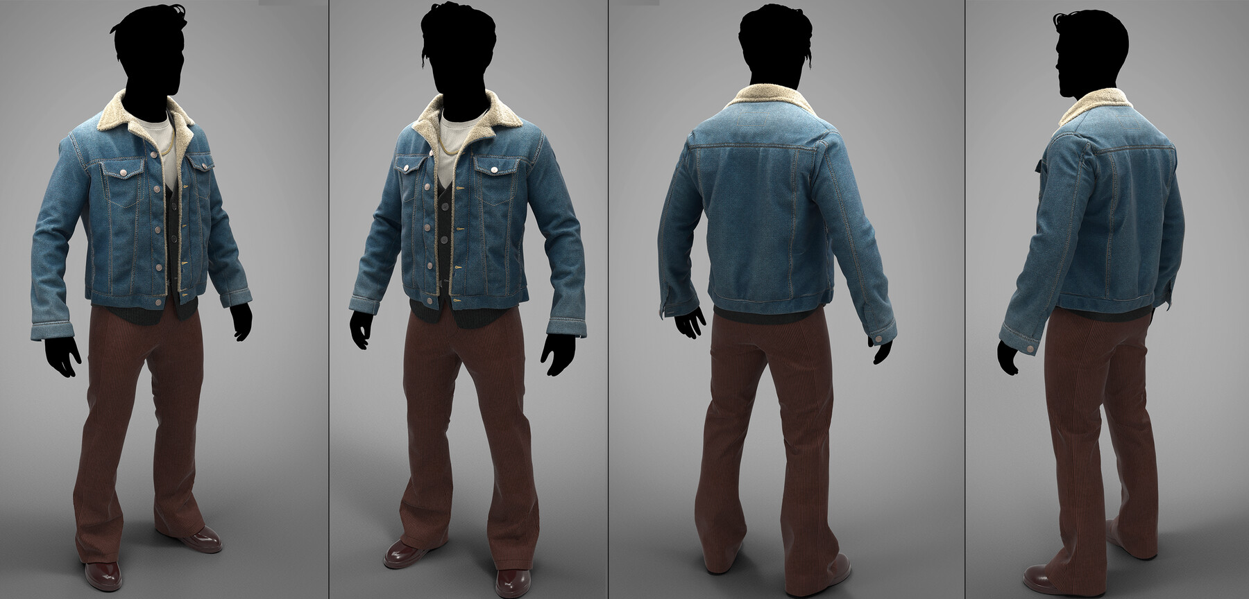 ArtStation - Denim Jacket Outfit | Game Assets