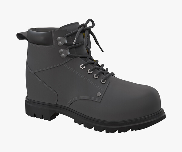 ArtStation - Steel Toe Work Boots Grey | Game Assets