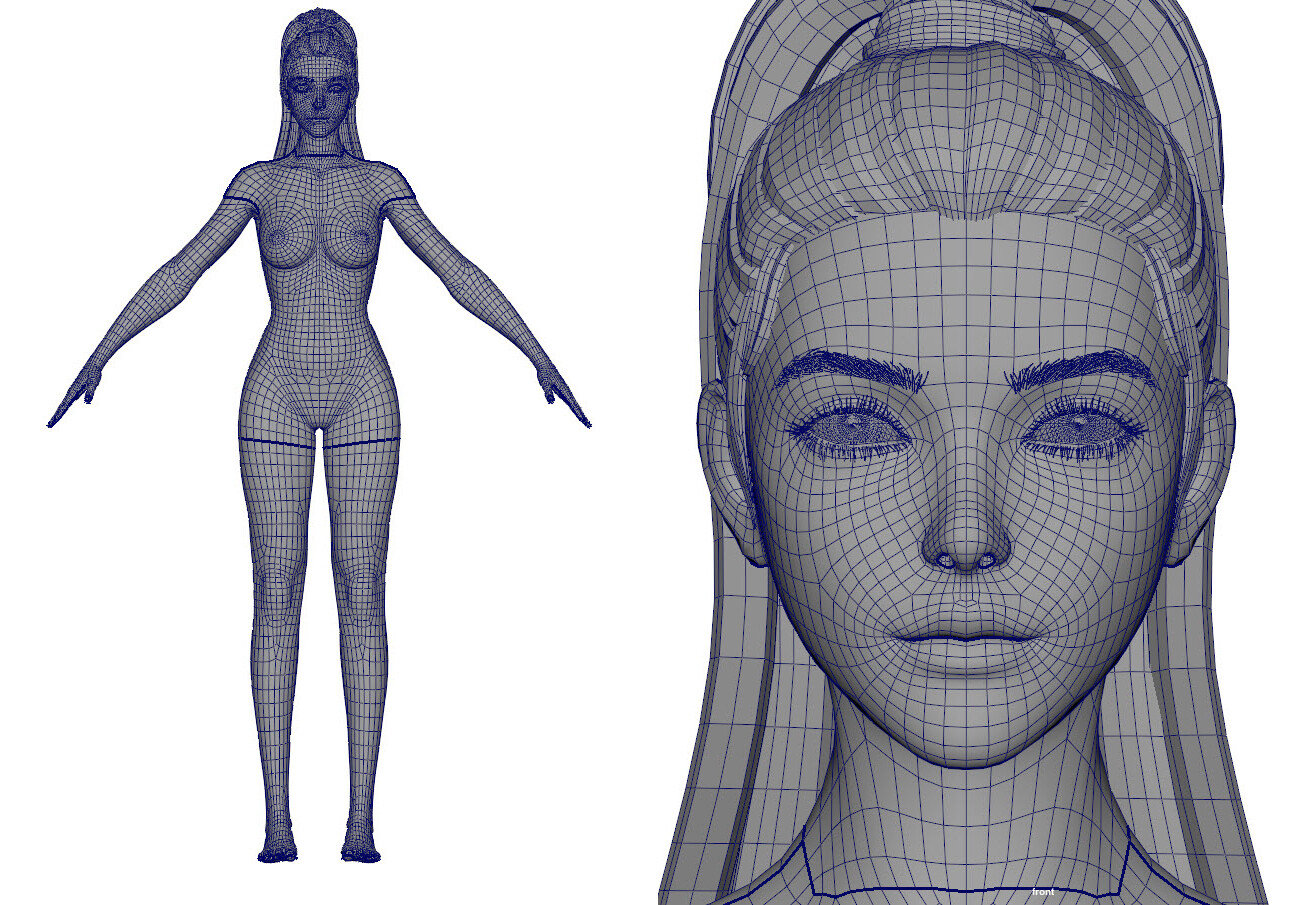 ArtStation - Fantasy goodlooking Man woman female male Realistic character zbrush torso head ...