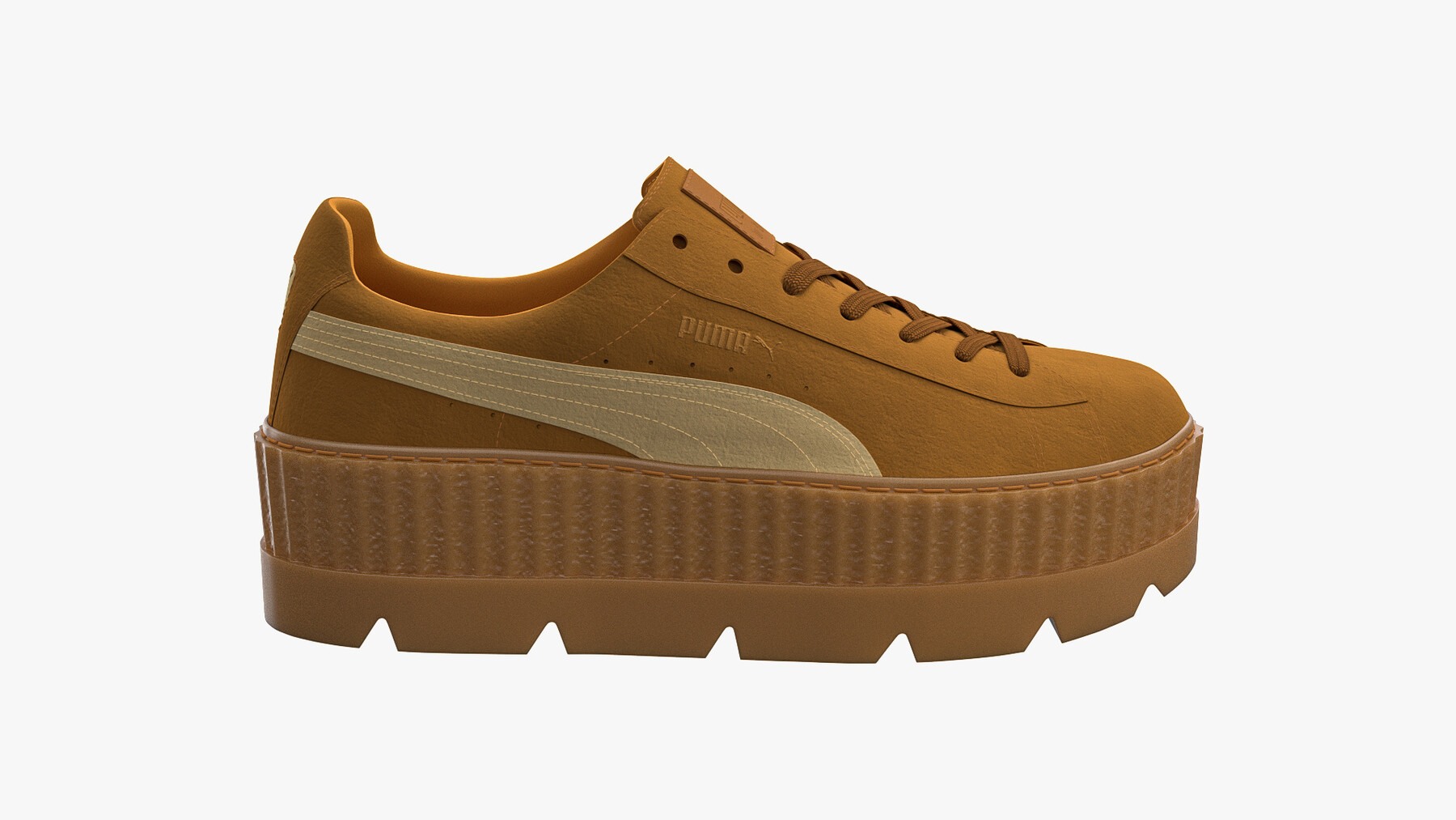 ArtStation - Puma X Fenty Cleated Creepers Brown Suede | Game Assets