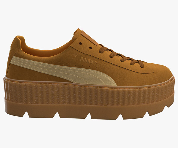 ArtStation - Puma X Fenty Cleated Creepers Brown Suede | Game Assets