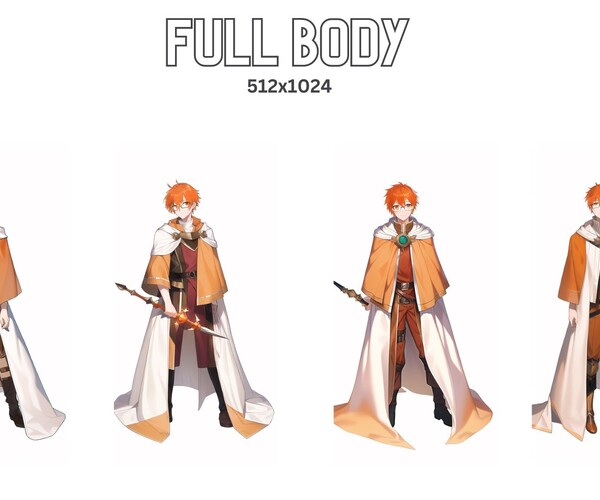 ArtStation - Male Mage (Fiery Resolve) - Fantasy Job Class Character ...