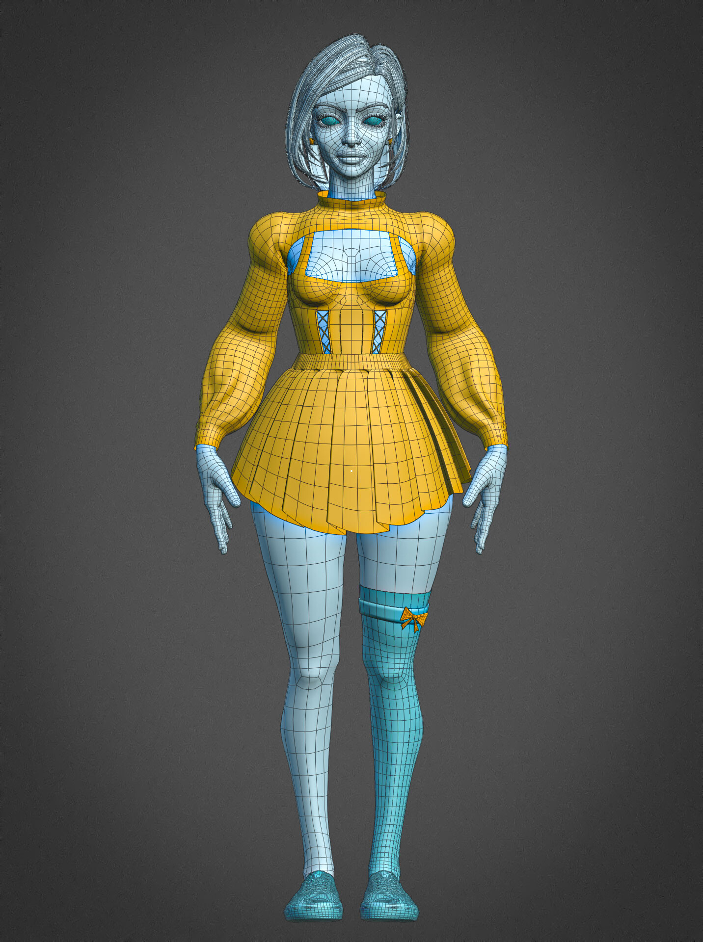 ArtStation - Female rigged PBR character | Game Assets