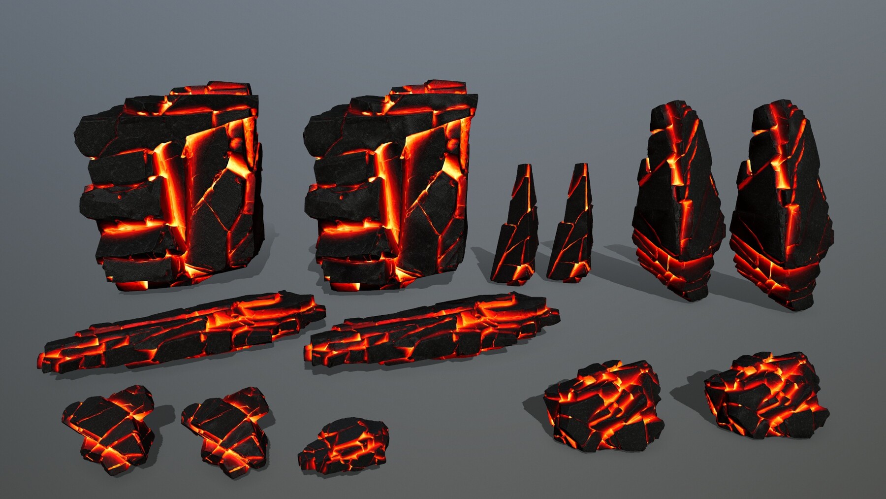 ArtStation - lava rocks | Game Assets