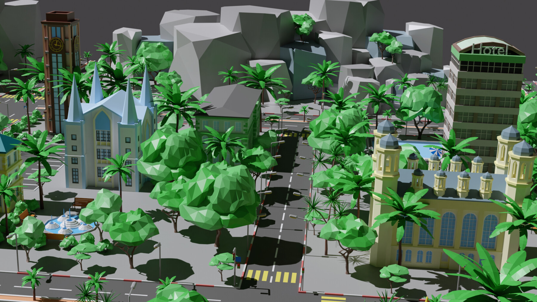 ArtStation - City 3 Asian Low-poly 3D model | Game Assets