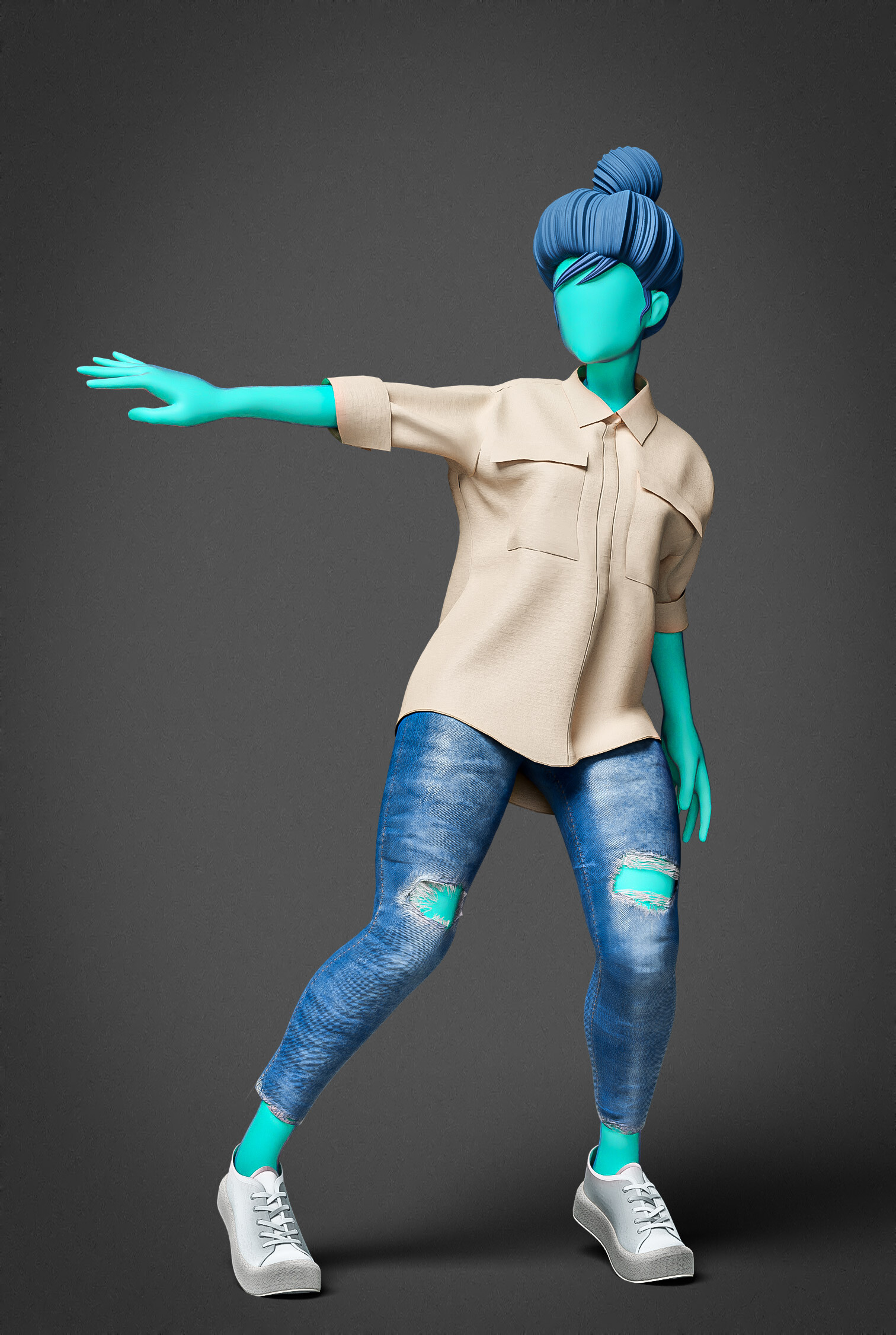 ArtStation - Stylized motion design female character | Game Assets