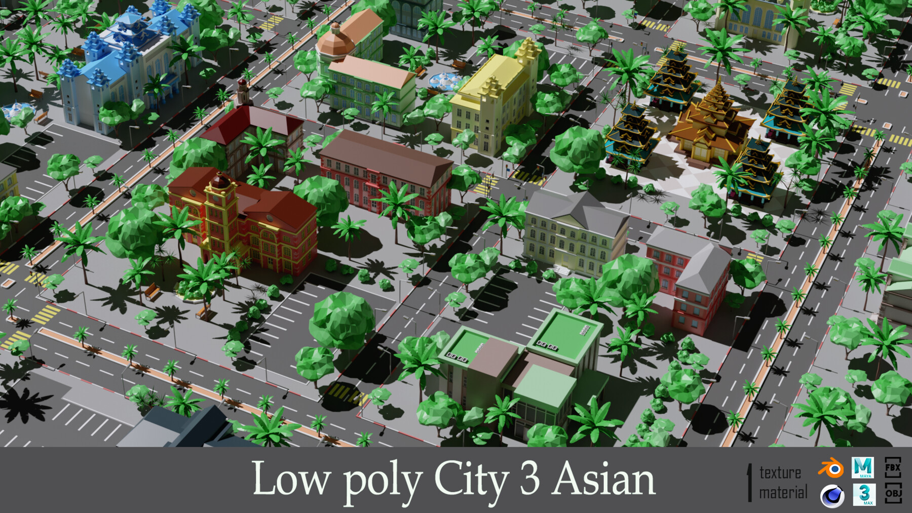 ArtStation - City 3 Asian Low-poly 3D model | Game Assets