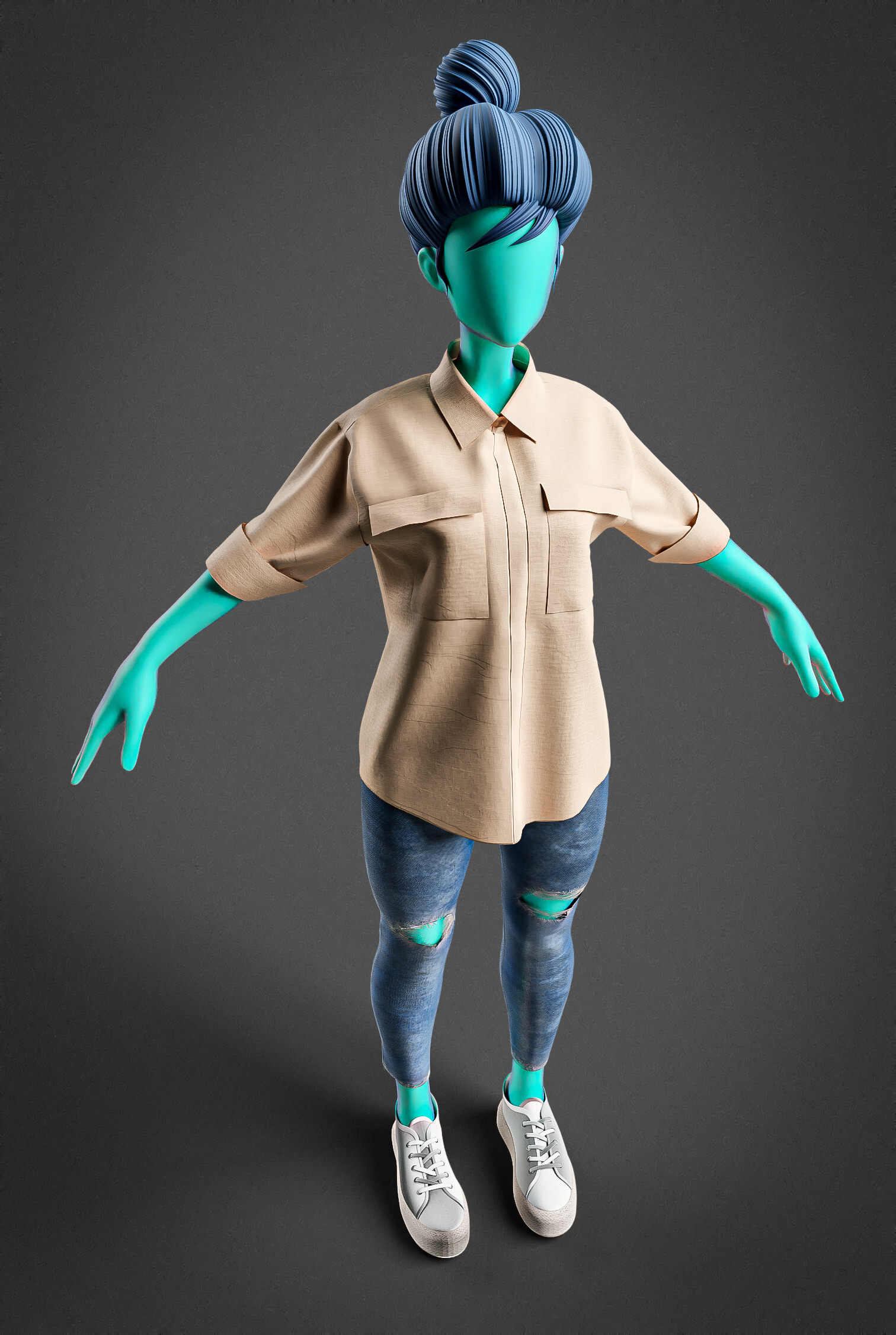ArtStation - Stylized motion design female character | Game Assets