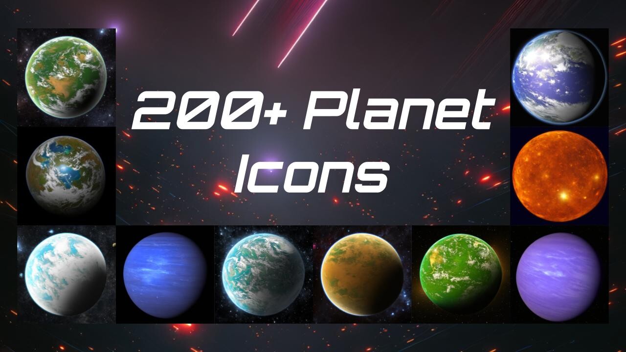 ArtStation - 200+ Planet Icons | Game Assets