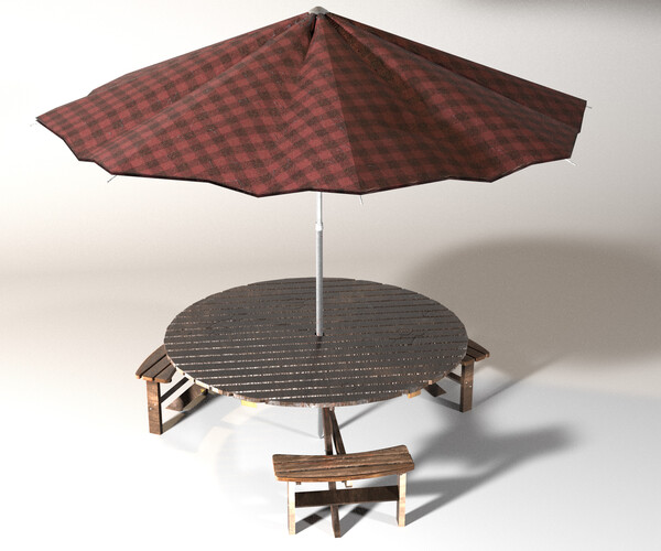 ArtStation - Picnic Table Backyard | Game Assets